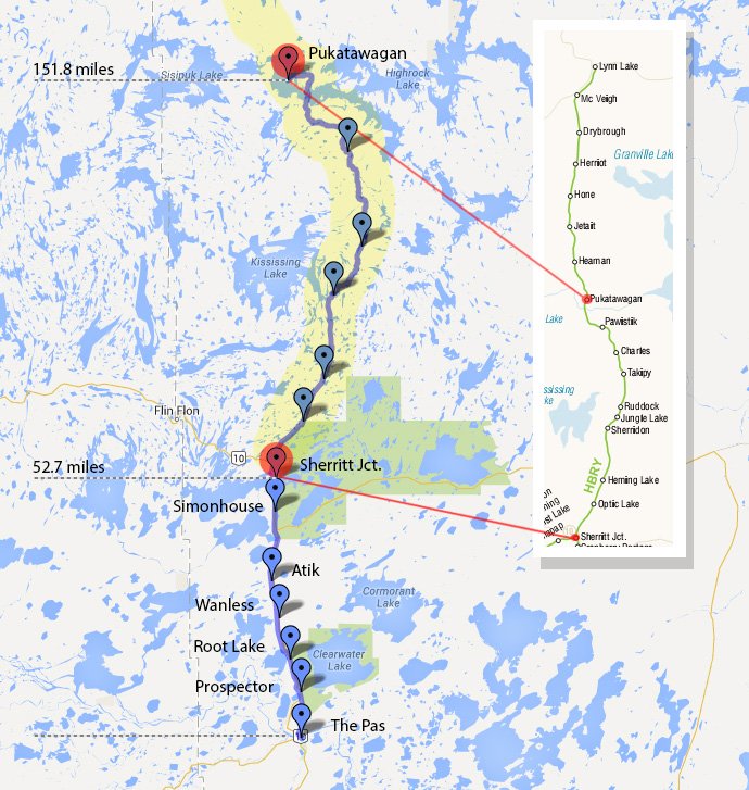 Route Map - Keewatin Railway Company